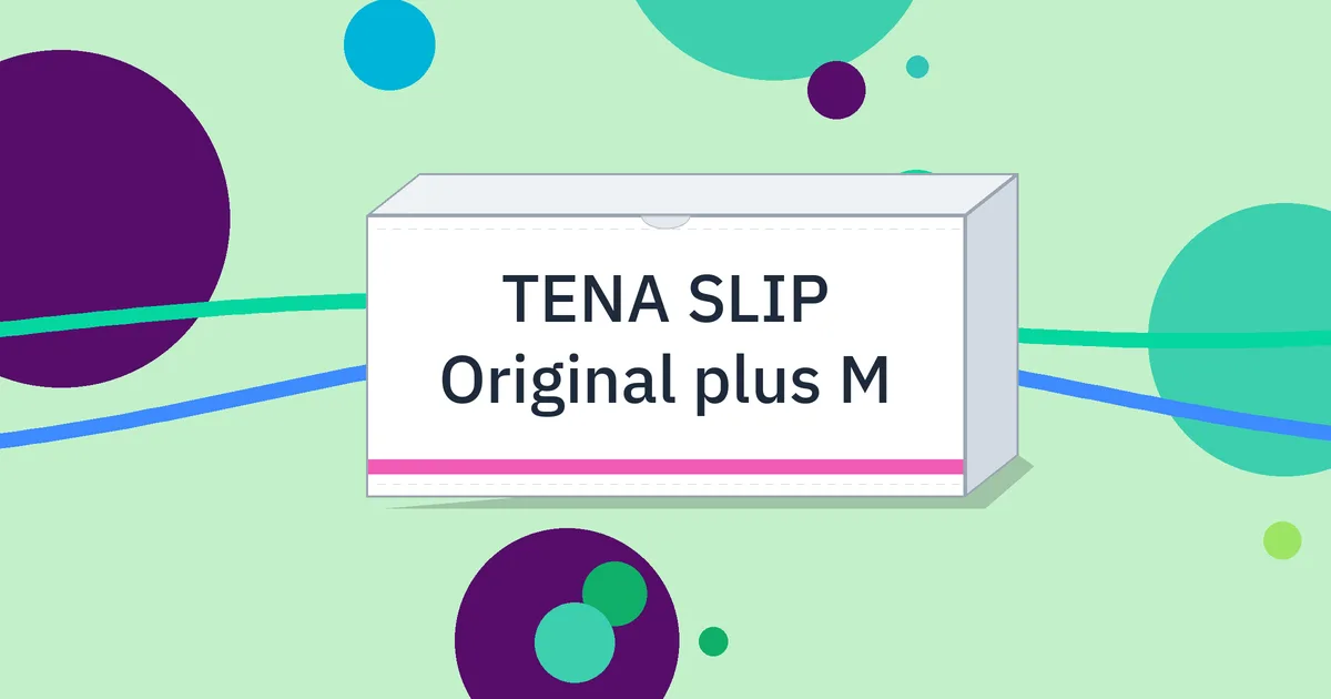 Symbolbild: Packung mit der Aufschrift TENA SLIP Original plus M (PZN 11307434) – Verfügbarkeit und Bezug in Apotheken in Frankfurt am Main