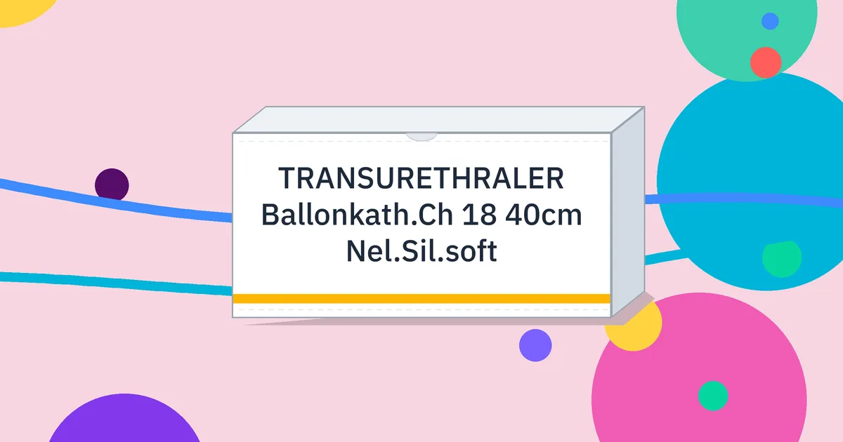 Symbolbild: Packung mit der Aufschrift TRANSURETHRALER Ballonkath.Ch 18 40cm Nel.Sil.soft (PZN 01149939) – Verfügbarkeit und Bezug in Apotheken in Frankfurt am Main
