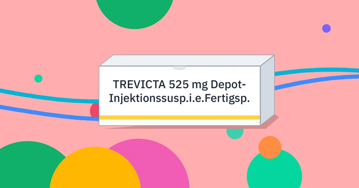 Symbolbild: Packung mit der Aufschrift TREVICTA 525 mg Depot-Injektionssusp.i.e.Fertigsp. (PZN 13706150) – Verfügbarkeit und Bezug in Apotheken in Frankfurt am Main