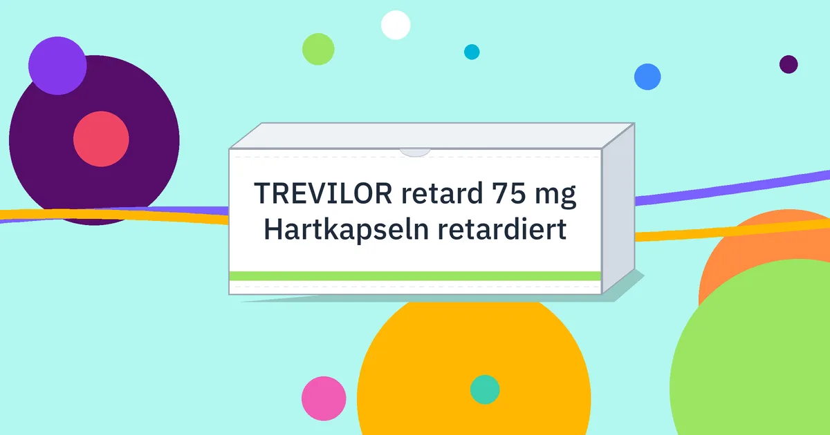 Symbolbild: Packung mit der Aufschrift TREVILOR retard 75 mg Hartkapseln retardiert (PZN 14211858) – Verfügbarkeit und Bezug in Apotheken in Frankfurt am Main