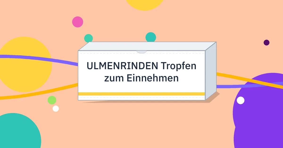 Symbolbild: Packung mit der Aufschrift ULMENRINDEN Tropfen zum Einnehmen (PZN 11366098) – Verfügbarkeit und Bezug in Apotheken in Frankfurt am Main