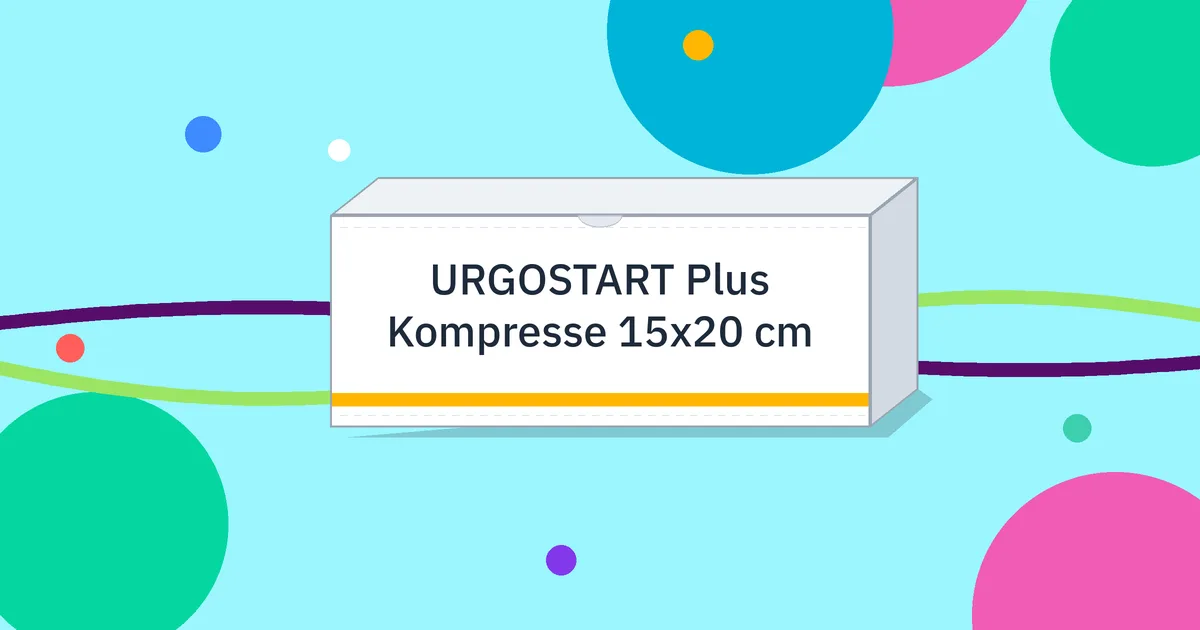 Symbolbild: Packung mit der Aufschrift URGOSTART Plus Kompresse 15x20 cm (PZN 12596185) – Verfügbarkeit und Bezug in Apotheken in Frankfurt am Main