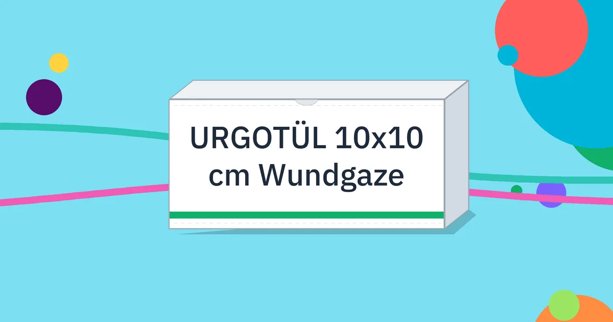 Symbolbild: Packung mit der Aufschrift URGOTÜL 10x10 cm Wundgaze (PZN 18332553) – Verfügbarkeit und Bezug in Apotheken in Frankfurt am Main