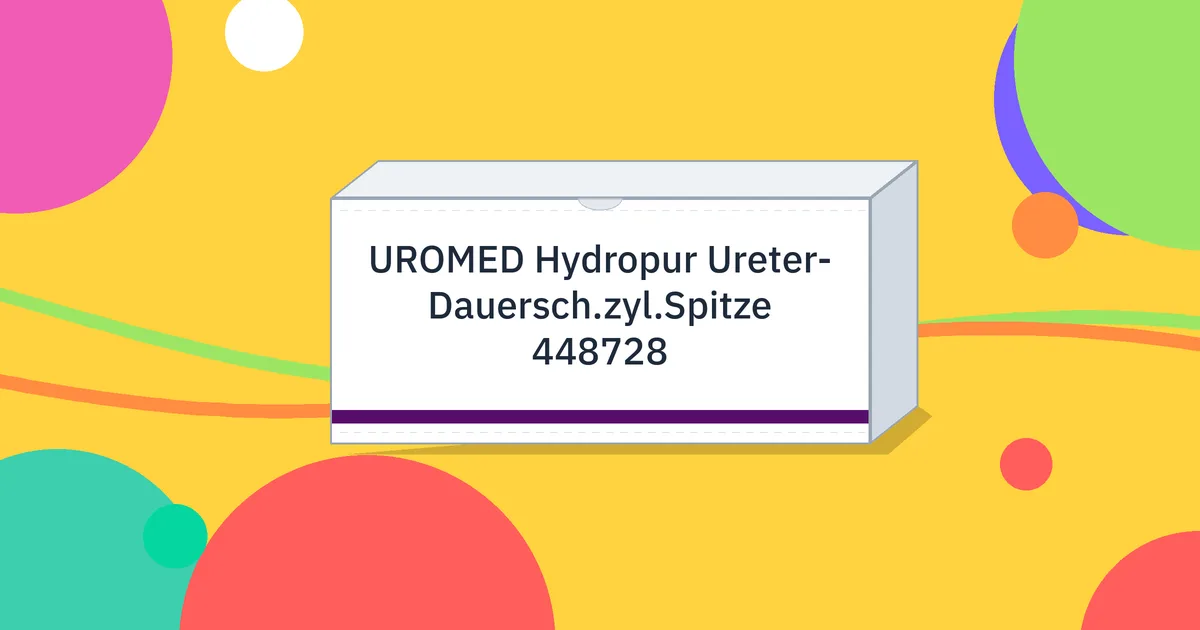 Symbolbild: Packung mit der Aufschrift UROMED Hydropur Ureter-Dauersch.zyl.Spitze 448728 (PZN 11371834) – Verfügbarkeit und Bezug in Apotheken in Frankfurt am Main