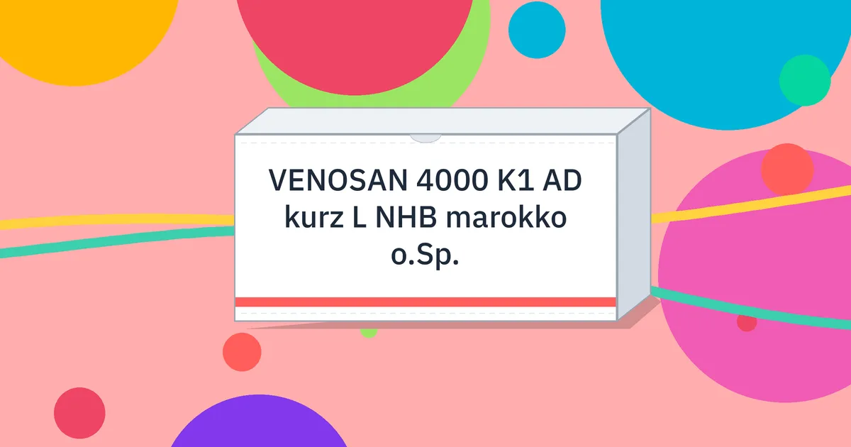 Symbolbild: Packung mit der Aufschrift VENOSAN 4000 K1 AD kurz L NHB marokko o.Sp. (PZN 14425022) – Verfügbarkeit und Bezug in Apotheken in Frankfurt am Main