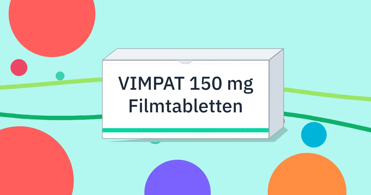 Symbolbild: Packung mit der Aufschrift VIMPAT 150 mg Filmtabletten (PZN 16607425) – Verfügbarkeit und Bezug in Apotheken in Frankfurt am Main