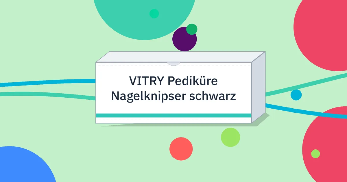 Symbolbild: Packung mit der Aufschrift VITRY Pediküre Nagelknipser schwarz (PZN 05104980) – Verfügbarkeit und Bezug in Apotheken in Frankfurt am Main