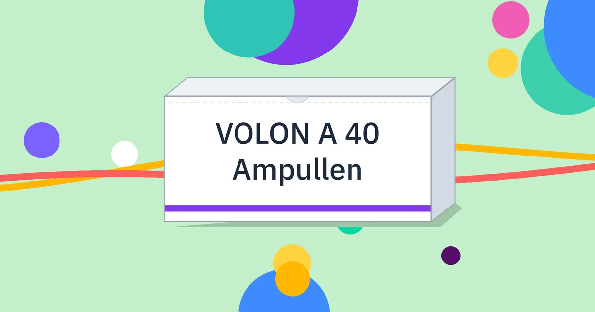 Symbolbild: Packung mit der Aufschrift VOLON A 40 Ampullen (PZN 04612906) – Verfügbarkeit und Bezug in Apotheken in Frankfurt am Main