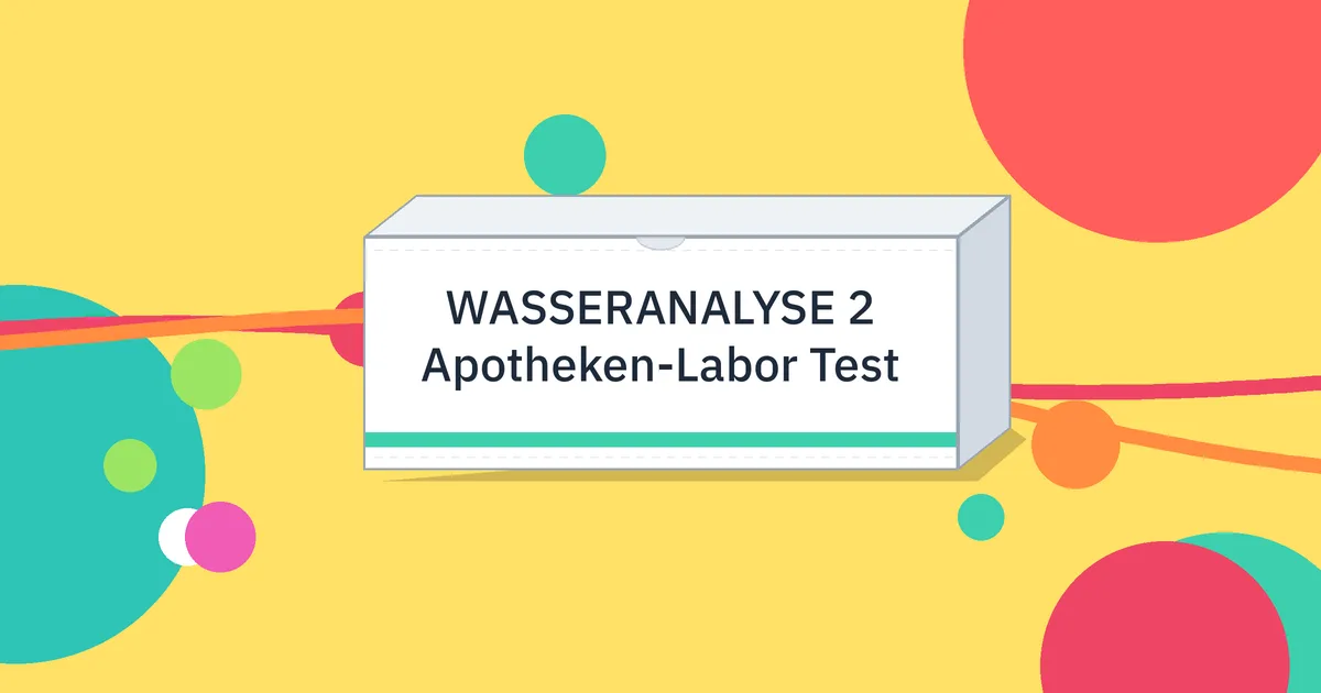 Symbolbild: Packung mit der Aufschrift WASSERANALYSE 2 Apotheken-Labor Test (PZN 00287088) – Verfügbarkeit und Bezug in Apotheken in Frankfurt am Main