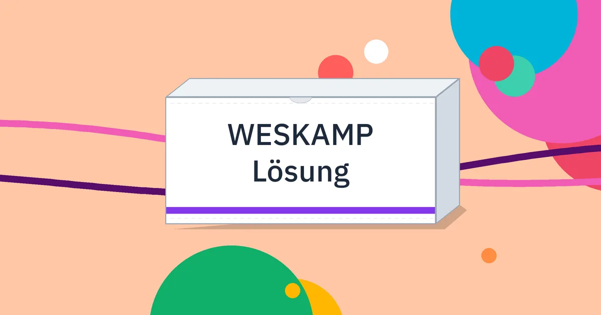 Symbolbild: Packung mit der Aufschrift WESKAMP Lösung (PZN 04901361) – Verfügbarkeit und Bezug in Apotheken in Frankfurt am Main