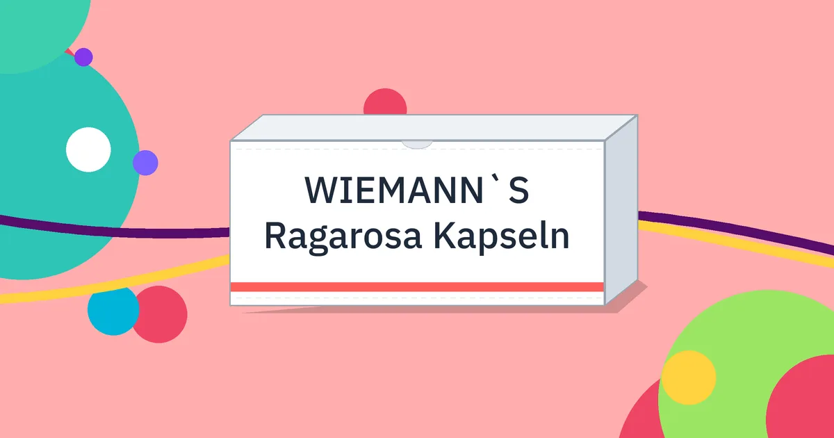 Symbolbild: Packung mit der Aufschrift WIEMANN`S Ragarosa Kapseln (PZN 08573787) – Verfügbarkeit und Bezug in Apotheken in Frankfurt am Main