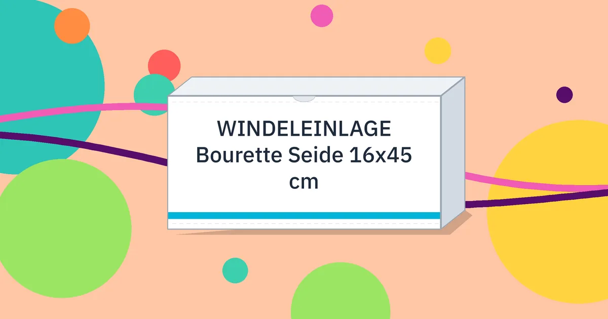Symbolbild: Packung mit der Aufschrift WINDELEINLAGE Bourette Seide 16x45 cm (PZN 03957483) – Verfügbarkeit und Bezug in Apotheken in Frankfurt am Main