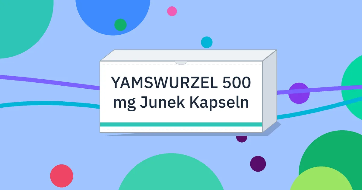 Symbolbild: Packung mit der Aufschrift YAMSWURZEL 500 mg Junek Kapseln (PZN 10396306) – Verfügbarkeit und Bezug in Apotheken in Frankfurt am Main