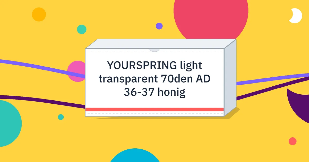 Symbolbild: Packung mit der Aufschrift YOURSPRING light transparent 70den AD 36-37 honig (PZN 18056030) – Verfügbarkeit und Bezug in Apotheken in Frankfurt am Main