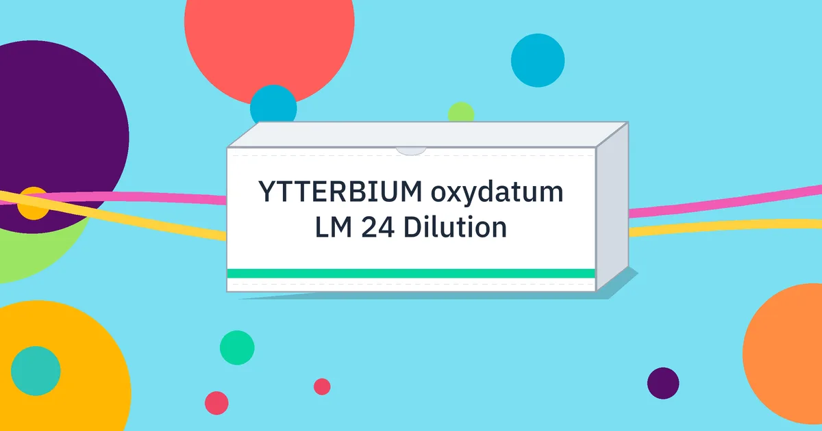 Symbolbild: Packung mit der Aufschrift YTTERBIUM oxydatum LM 24 Dilution (PZN 13287173) – Verfügbarkeit und Bezug in Apotheken in Frankfurt am Main