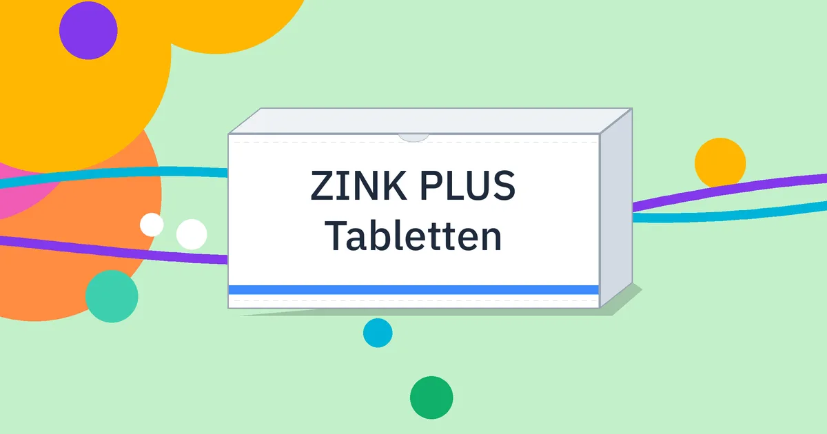Symbolbild: Packung mit der Aufschrift ZINK PLUS Tabletten (PZN 01083850) – Verfügbarkeit und Bezug in Apotheken in Frankfurt am Main