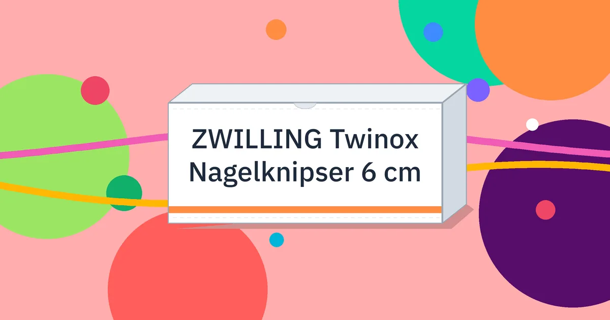Symbolbild: Packung mit der Aufschrift ZWILLING Twinox Nagelknipser 6 cm (PZN 15824422) – Verfügbarkeit und Bezug in Apotheken in Frankfurt am Main