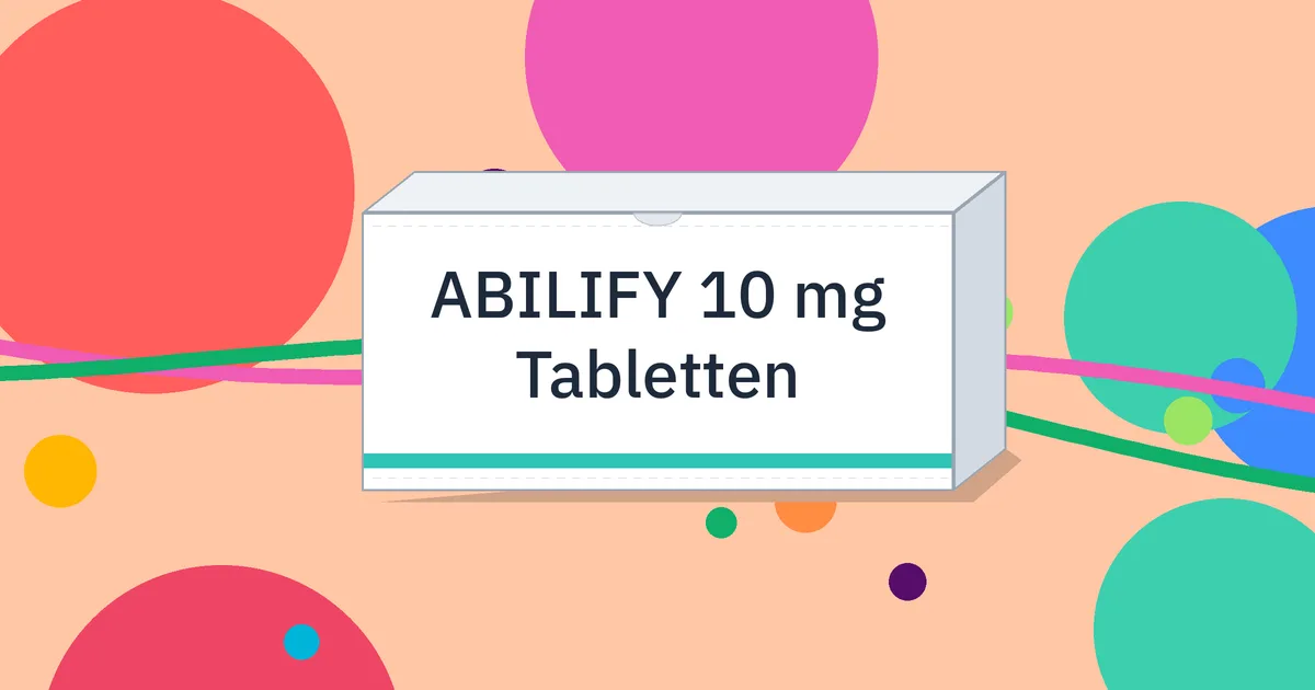 Symbolbild: Packung mit der Aufschrift ABILIFY 10 mg Tabletten (PZN 03205895) – Verfügbarkeit und Bezug in Apotheken in Frankfurt am Main