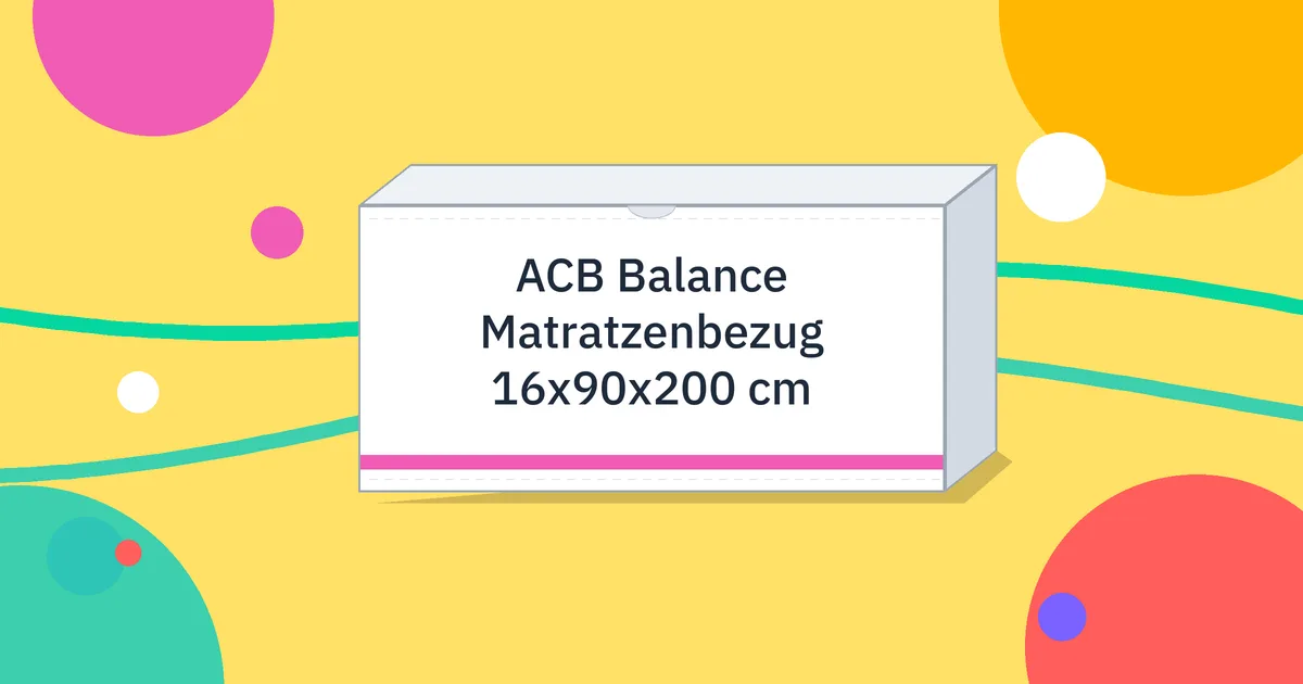 Symbolbild: Packung mit der Aufschrift ACB Balance Matratzenbezug 16x90x200 cm (PZN 11648721) – Verfügbarkeit und Bezug in Apotheken in Frankfurt am Main