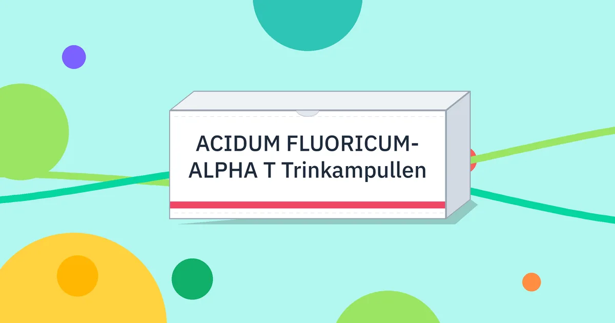 Symbolbild: Packung mit der Aufschrift ACIDUM FLUORICUM-ALPHA T Trinkampullen (PZN 10223221) – Verfügbarkeit und Bezug in Apotheken in Frankfurt am Main