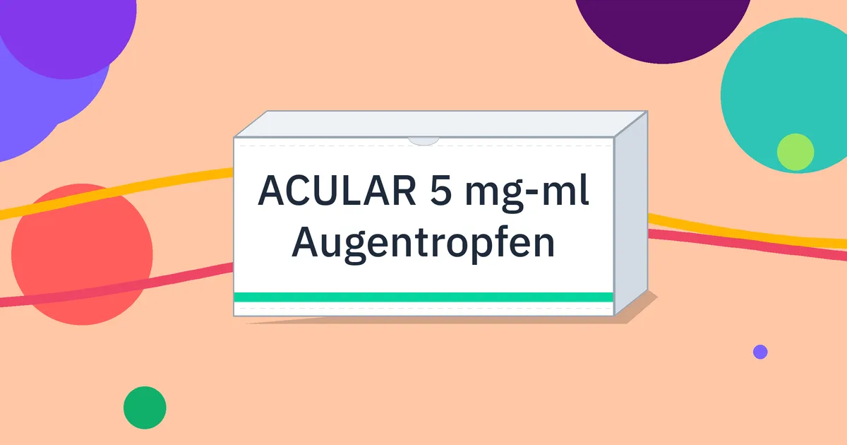 Symbolbild: Packung mit der Aufschrift ACULAR 5 mg-ml Augentropfen (PZN 00447847) – Verfügbarkeit und Bezug in Apotheken in Frankfurt am Main