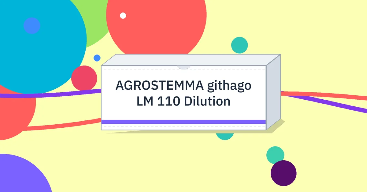 Symbolbild: Packung mit der Aufschrift AGROSTEMMA githago LM 110 Dilution (PZN 13307697) – Verfügbarkeit und Bezug in Apotheken in Frankfurt am Main