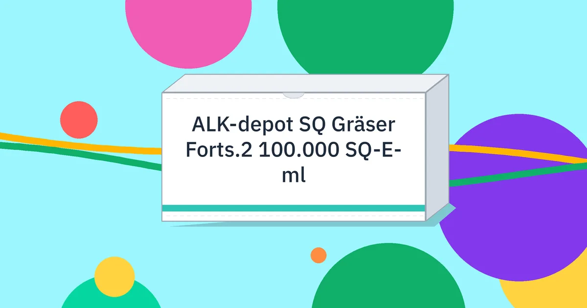 Symbolbild: Packung mit der Aufschrift ALK-depot SQ Gräser Forts.2 100.000 SQ-E-ml (PZN 18053250) – Verfügbarkeit und Bezug in Apotheken in Frankfurt am Main