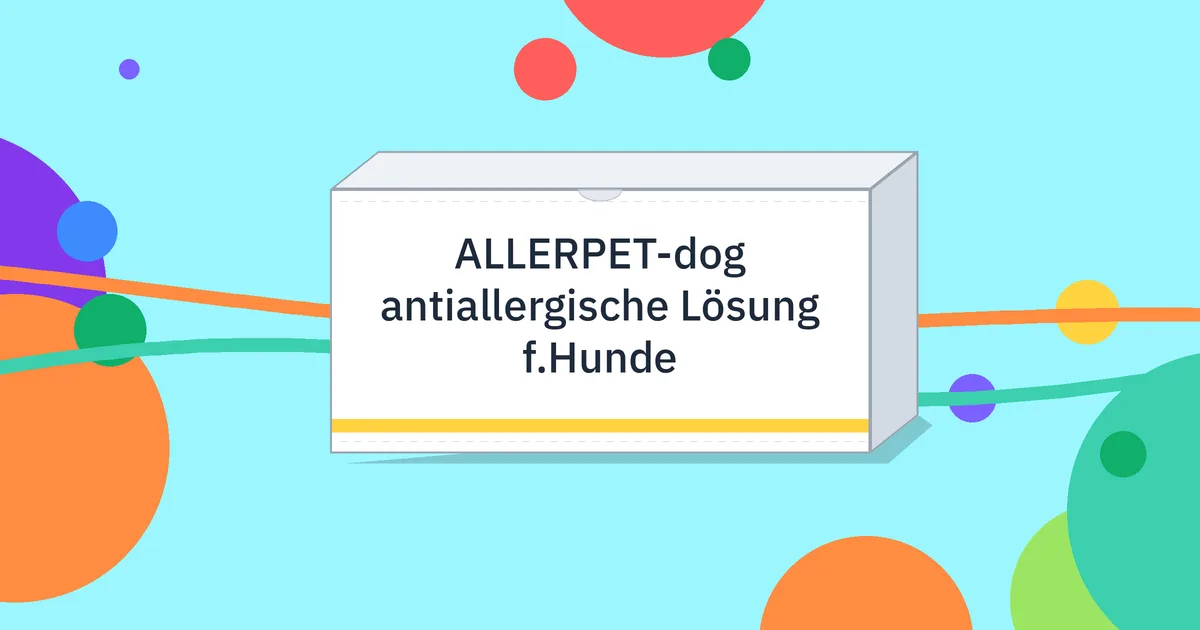 Symbolbild: Packung mit der Aufschrift ALLERPET-dog antiallergische Lösung f.Hunde (PZN 11535081) – Verfügbarkeit und Bezug in Apotheken in Frankfurt am Main