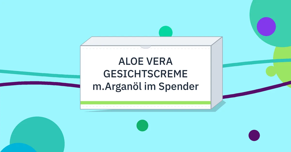 Symbolbild: Packung mit der Aufschrift ALOE VERA GESICHTSCREME m.Arganöl im Spender (PZN 17535389) – Verfügbarkeit und Bezug in Apotheken in Frankfurt am Main