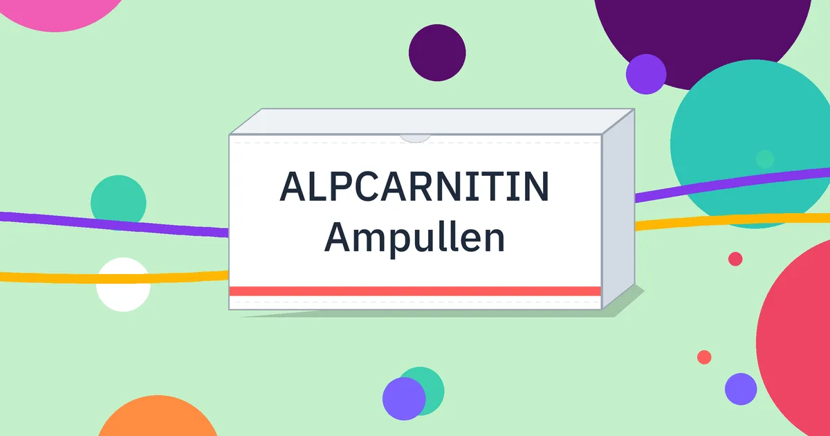 Symbolbild: Packung mit der Aufschrift ALPCARNITIN Ampullen (PZN 10060859) – Verfügbarkeit und Bezug in Apotheken in Frankfurt am Main