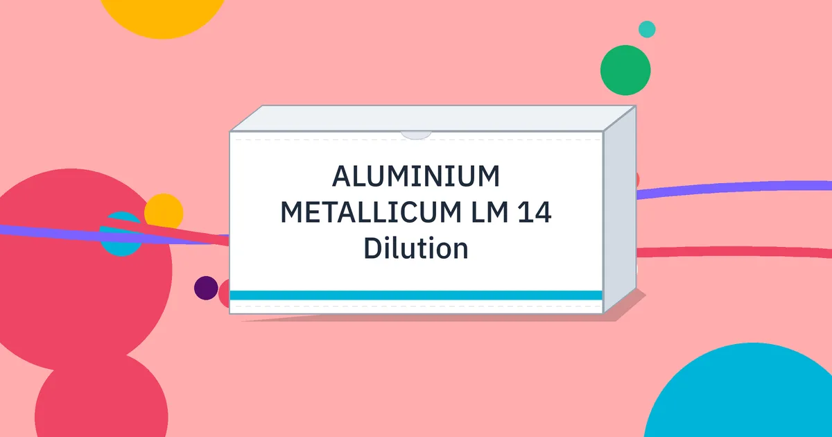 Symbolbild: Packung mit der Aufschrift ALUMINIUM METALLICUM LM 14 Dilution (PZN 12759397) – Verfügbarkeit und Bezug in Apotheken in Frankfurt am Main