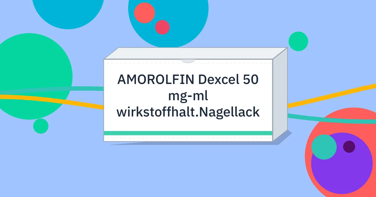 Symbolbild: Packung mit der Aufschrift AMOROLFIN Dexcel 50 mg-ml wirkstoffhalt.Nagellack (PZN 17417603) – Verfügbarkeit und Bezug in Apotheken in Frankfurt am Main