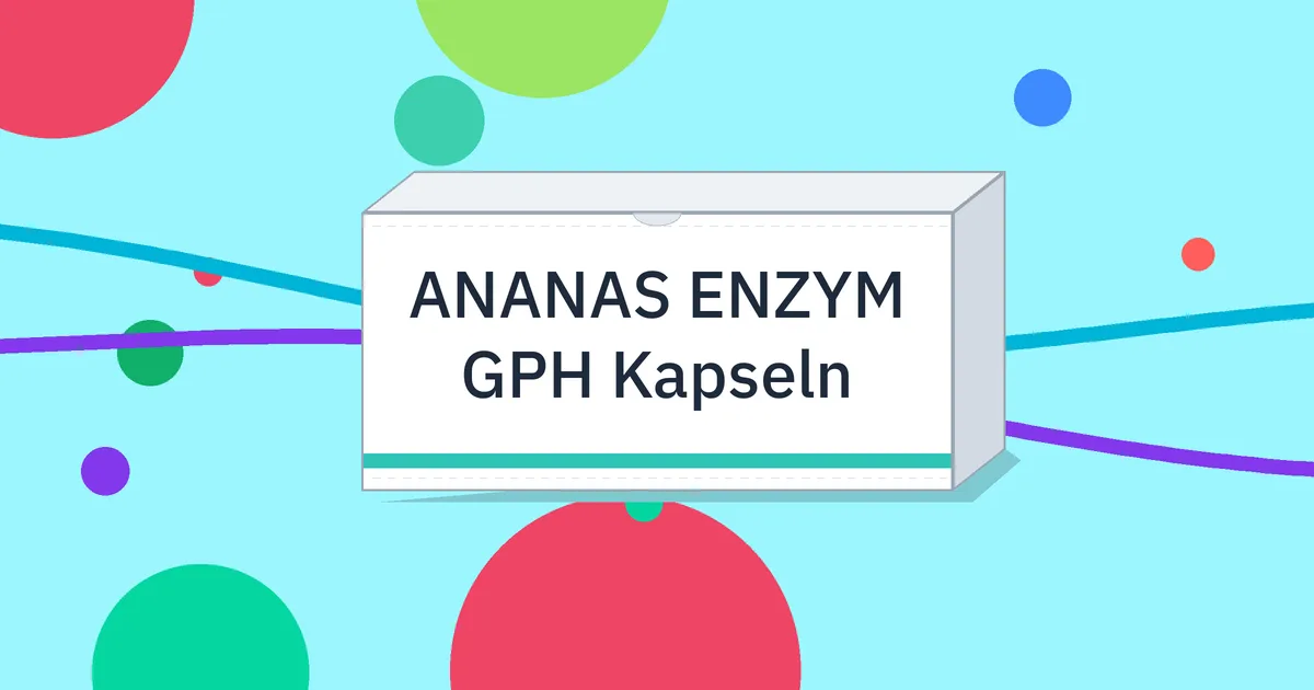 Symbolbild: Packung mit der Aufschrift ANANAS ENZYM GPH Kapseln (PZN 02565841) – Verfügbarkeit und Bezug in Apotheken in Frankfurt am Main