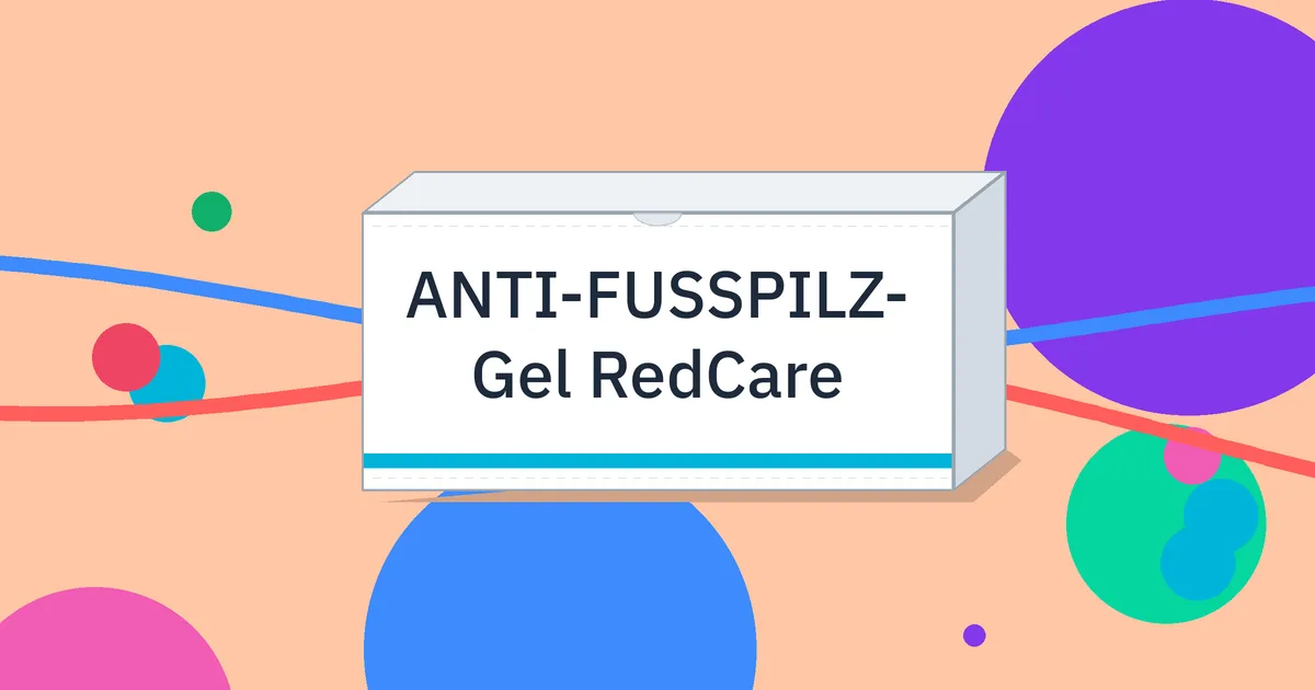 Symbolbild: Packung mit der Aufschrift ANTI-FUSSPILZ-Gel RedCare (PZN 17521430) – Verfügbarkeit und Bezug in Apotheken in Frankfurt am Main
