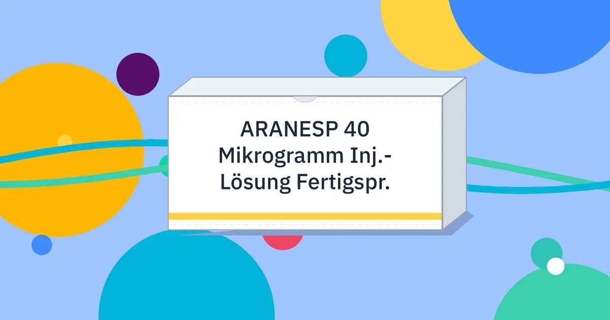 Symbolbild: Packung mit der Aufschrift ARANESP 40 Mikrogramm Inj.-Lösung Fertigspr. (PZN 00772406) – Verfügbarkeit und Bezug in Apotheken in Frankfurt am Main