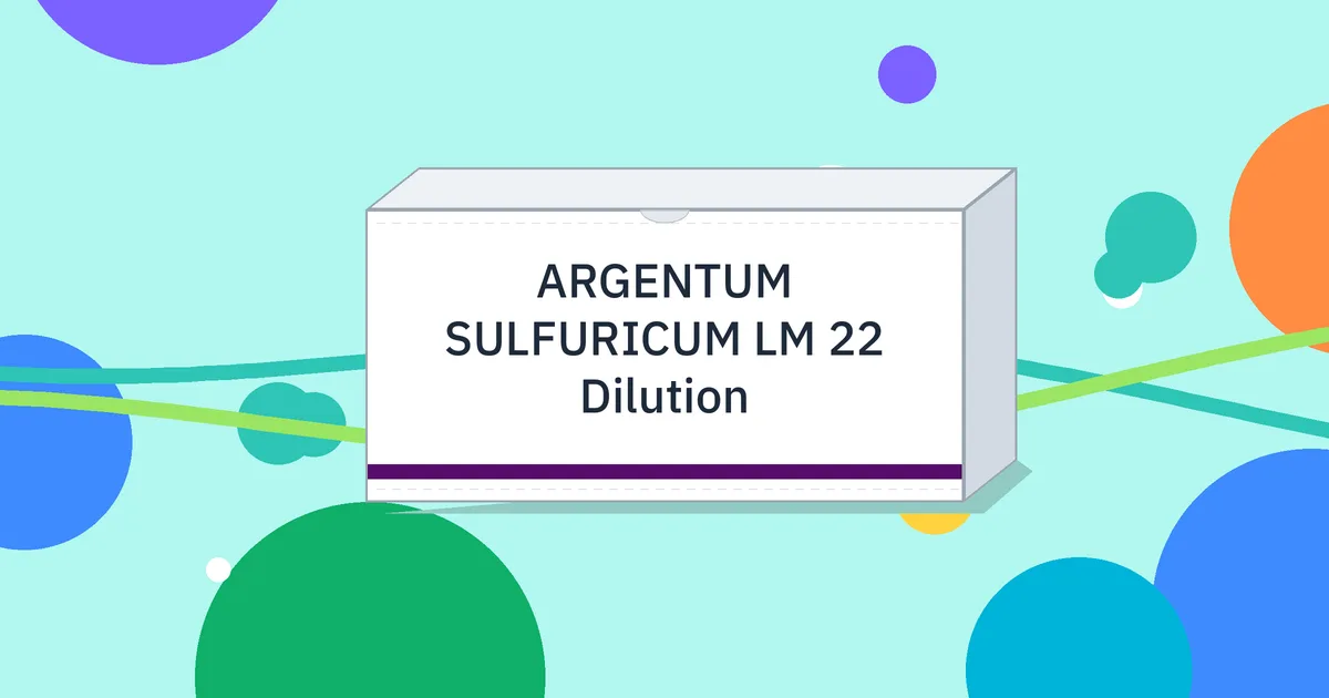 Symbolbild: Packung mit der Aufschrift ARGENTUM SULFURICUM LM 22 Dilution (PZN 12770140) – Verfügbarkeit und Bezug in Apotheken in Frankfurt am Main