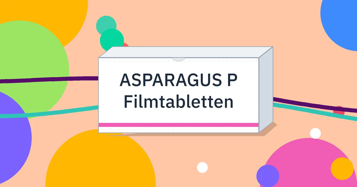 Symbolbild: Packung mit der Aufschrift ASPARAGUS P Filmtabletten (PZN 02588724) – Verfügbarkeit und Bezug in Apotheken in Frankfurt am Main