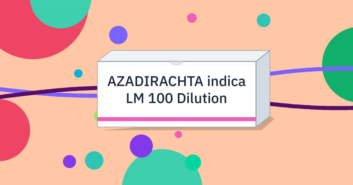 Symbolbild: Packung mit der Aufschrift AZADIRACHTA indica LM 100 Dilution (PZN 13375374) – Verfügbarkeit und Bezug in Apotheken in Frankfurt am Main