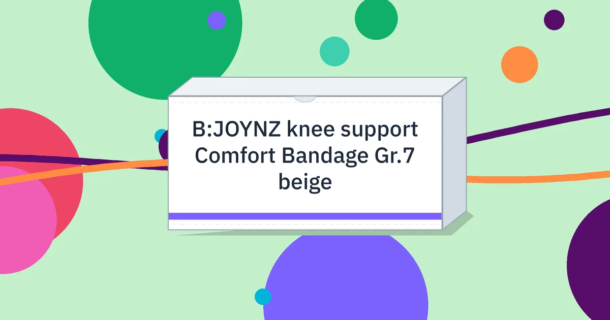 Symbolbild: Packung mit der Aufschrift B:JOYNZ knee support Comfort Bandage Gr.7 beige (PZN 20522309) – Verfügbarkeit und Bezug in Apotheken in Frankfurt am Main