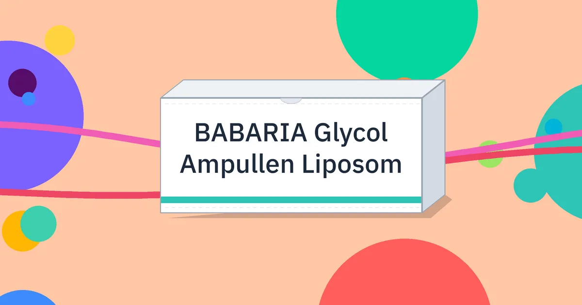 Symbolbild: Packung mit der Aufschrift BABARIA Glycol Ampullen Liposom (PZN 18119813) – Verfügbarkeit und Bezug in Apotheken in Frankfurt am Main