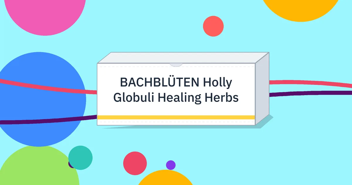 Symbolbild: Packung mit der Aufschrift BACHBLÜTEN Holly Globuli Healing Herbs (PZN 07365911) – Verfügbarkeit und Bezug in Apotheken in Frankfurt am Main