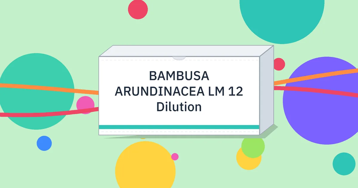 Symbolbild: Packung mit der Aufschrift BAMBUSA ARUNDINACEA LM 12 Dilution (PZN 09430133) – Verfügbarkeit und Bezug in Apotheken in Frankfurt am Main