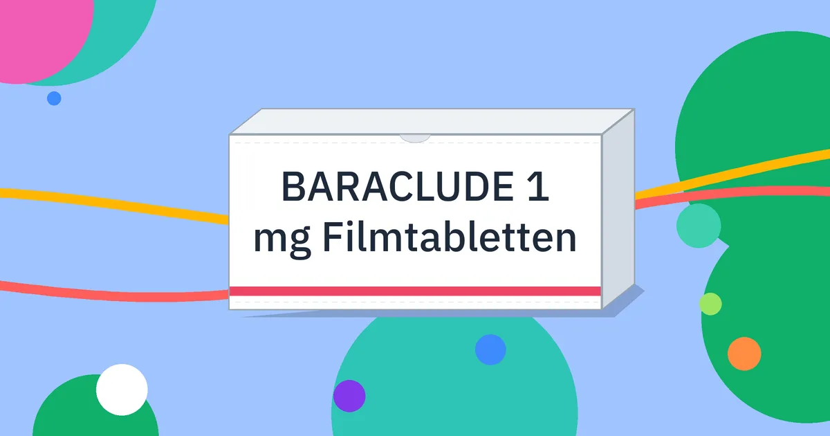Symbolbild: Packung mit der Aufschrift BARACLUDE 1 mg Filmtabletten (PZN 10833250) – Verfügbarkeit und Bezug in Apotheken in Frankfurt am Main