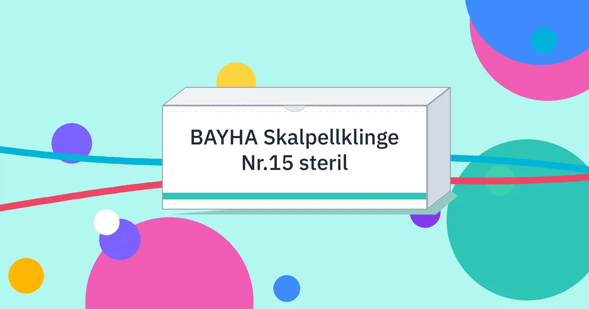 Symbolbild: Packung mit der Aufschrift BAYHA Skalpellklinge Nr.15 steril (PZN 13927968) – Verfügbarkeit und Bezug in Apotheken in Frankfurt am Main