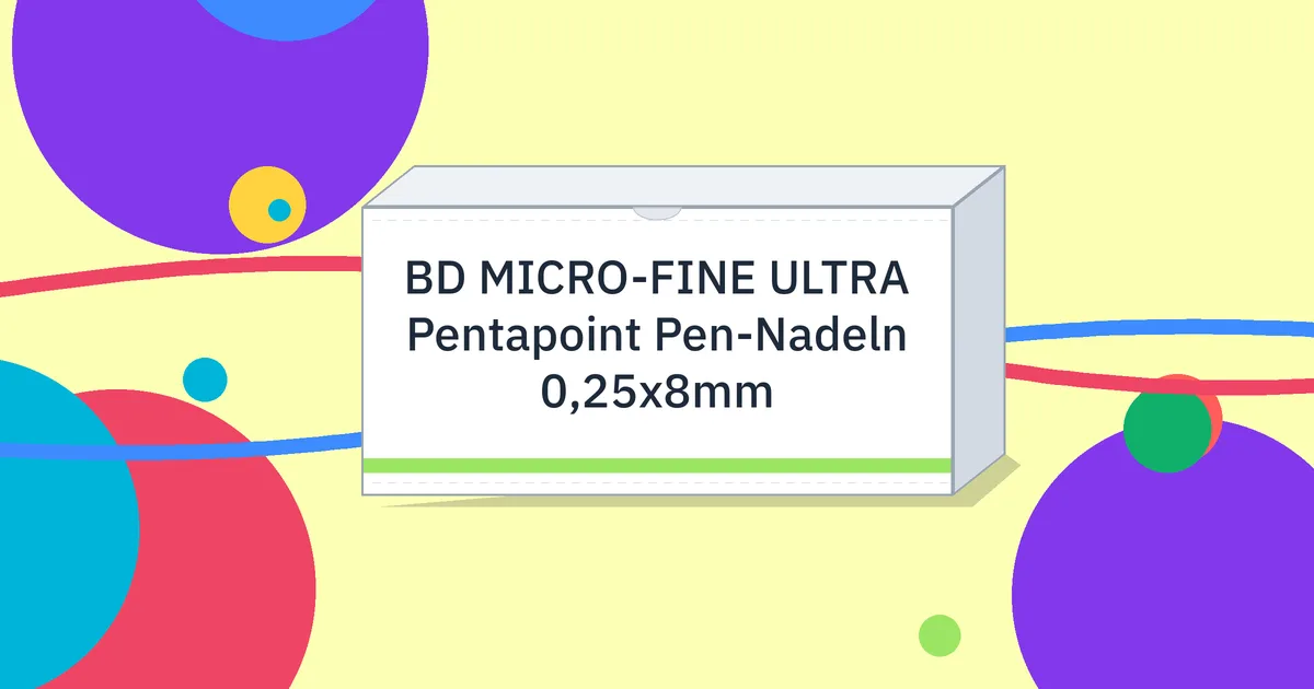 Symbolbild: Packung mit der Aufschrift BD MICRO-FINE ULTRA Pentapoint Pen-Nadeln 0,25x8mm (PZN 11870632) – Verfügbarkeit und Bezug in Apotheken in Frankfurt am Main