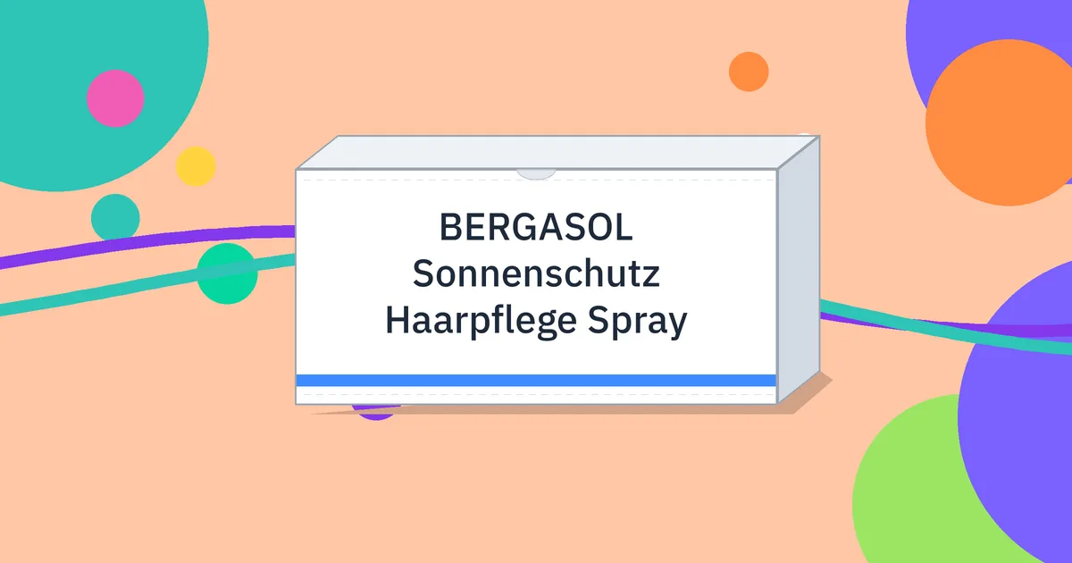 Symbolbild: Packung mit der Aufschrift BERGASOL Sonnenschutz Haarpflege Spray (PZN 01340809) – Verfügbarkeit und Bezug in Apotheken in Frankfurt am Main