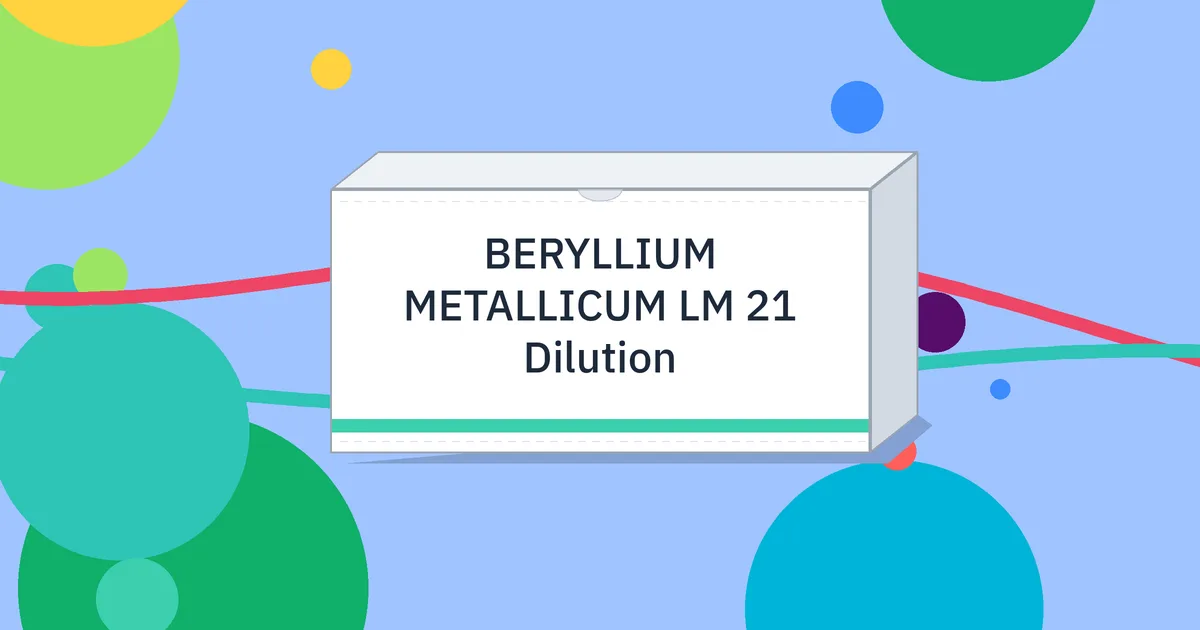 Symbolbild: Packung mit der Aufschrift BERYLLIUM METALLICUM LM 21 Dilution (PZN 12793454) – Verfügbarkeit und Bezug in Apotheken in Frankfurt am Main