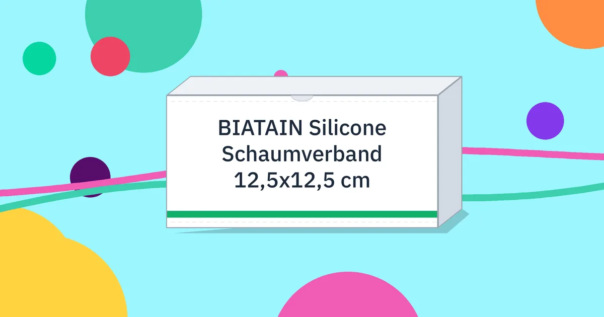 Symbolbild: Packung mit der Aufschrift BIATAIN Silicone Schaumverband 12,5x12,5 cm (PZN 20918303) – Verfügbarkeit und Bezug in Apotheken in Frankfurt am Main