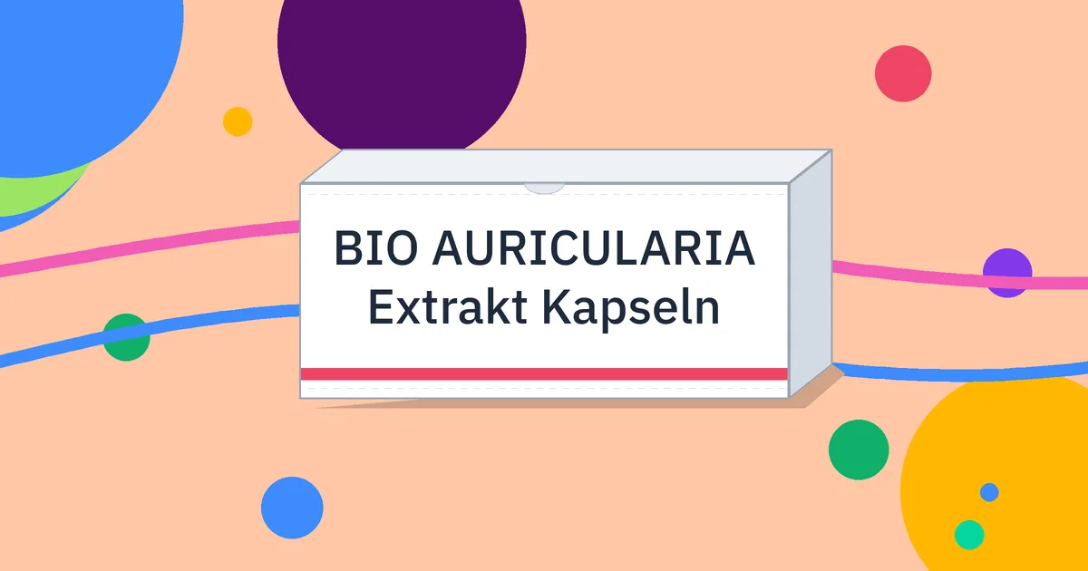 Symbolbild: Packung mit der Aufschrift BIO AURICULARIA Extrakt Kapseln (PZN 11552139) – Verfügbarkeit und Bezug in Apotheken in Frankfurt am Main