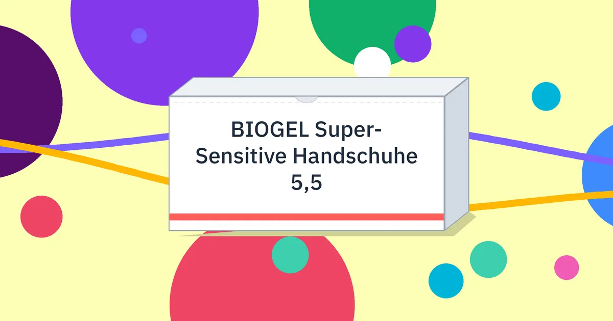 Symbolbild: Packung mit der Aufschrift BIOGEL Super-Sensitive Handschuhe 5,5 (PZN 04702383) – Verfügbarkeit und Bezug in Apotheken in Frankfurt am Main